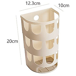 WUIUN Plastic Bag Holders for Grocery Bags Wall Mount, Bag Recycling Organizer for Store Plastic Shopping Bags and Handy for Reuse(White)