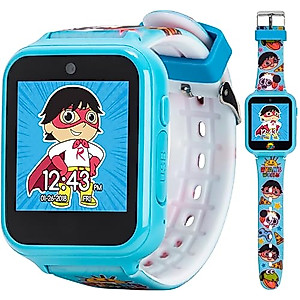 Ryan’s World Interactive Kids Smartwatch - 10 Fun Watch Faces, Built-in Games, Camera, Alarm, Stopwatch, Calculator, Step Counter & More - Perfect for Boys and Girls - Fits Wrists 5.5'' to 8.0"