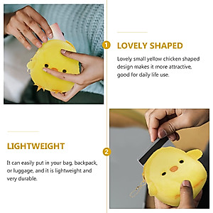 IMIKEYA 4pcs Coin Purse Plush Yellow Chick Change Purse Kawaii Charge Purse Cell Phone Wallet Christmas Party Favors Gifts
