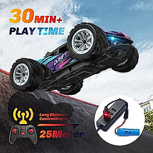Remote Control Car for Boys 4-7, Rc Cars Monster Trucks for Boys, 2.4GHz Spray Hobby Rc Racing Car, 1/20 High Speed Off Road Rc Truck with Rechargeable Batteries,Boys Toys for 3 4 5 6 7 8 Year Old