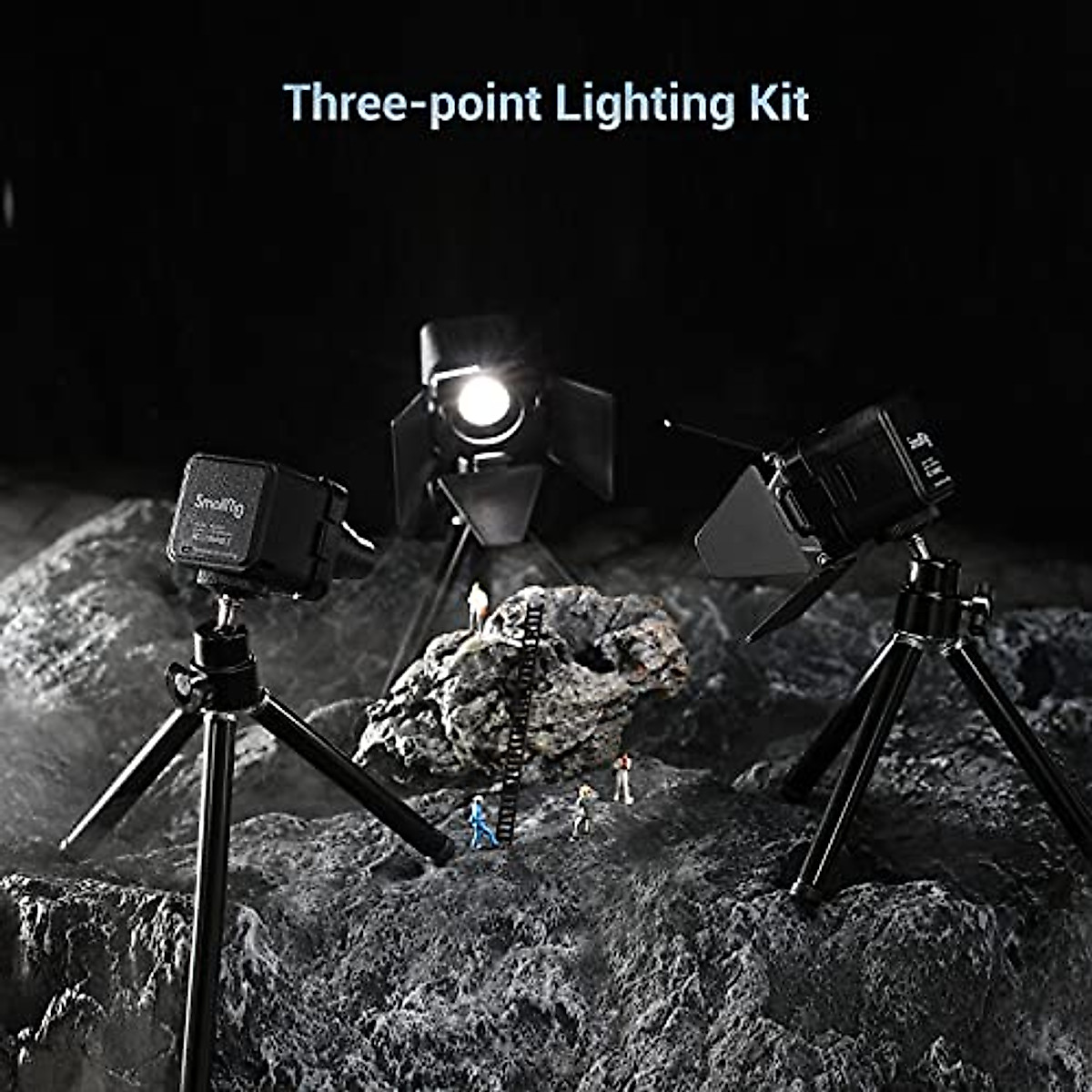 SmallRig RM01 Mini LED Video Light (3 Pack) , Watreproof Portable Lighting Kit with 8 Color Filters, Dimmable Fill Photography Light 5600K CRI95 for Smartphone, Action and DSLR Camera 3469