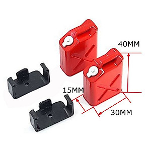 LAFEINA 2 PCS 1/10 Scale RC Crawler Accessory Mini Fuel Tank for 1:10 RC Rock Crawler Truck D90 SCX10 TRX4