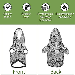 Winter Trees Dog Hoodies, Pet Clothes Costumes, Pets Wear Hoodie Sweatshirts Jacket for Puppy Cat Outdoor (Small)