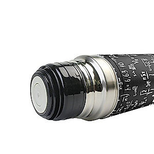 WOZO 17 oz Scientific Math Formula Double Wall Vacuum Cup Insulated Stainless Steel PU Leather Travel Mug Water Bottle for Christmas Halloween Mom Dad