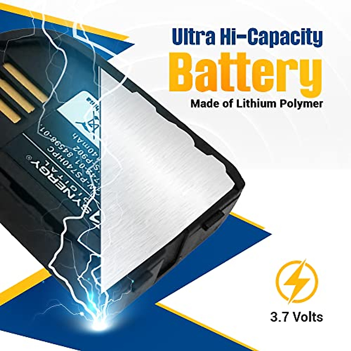 Synergy Digital 82742-01, 84598-01, 204755-01 Battery Combo Pack Compatible for Plantronics Wireless Headset Systems - Pack of 2 Replacement Lithium Polymer Battery Automatically Recharges in Cradle