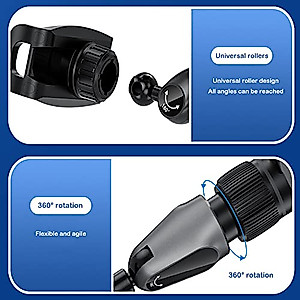 HIYITKS Car Phone Holder Multifunctional 360° Rearview Mirror Phone Mount【2022 New Version】 Universal Cell Phone Stand Phone and GPS Holder Adjustable Cell Phone Cradles Car Mirror iPhone Mount