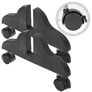 SEWACC 2pcs Plastic Room Divider Stand Folding Privacy Screen with Wheels Screen Panel Feet Screen Partition Base Support Holder Bracket for Home Office Black