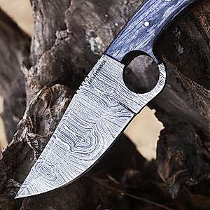 LH LIMASSOL 9 INCH Fixed Blade Custom Handmade Damascus Hunting knife/skinner knife/skinning knife leather sheath