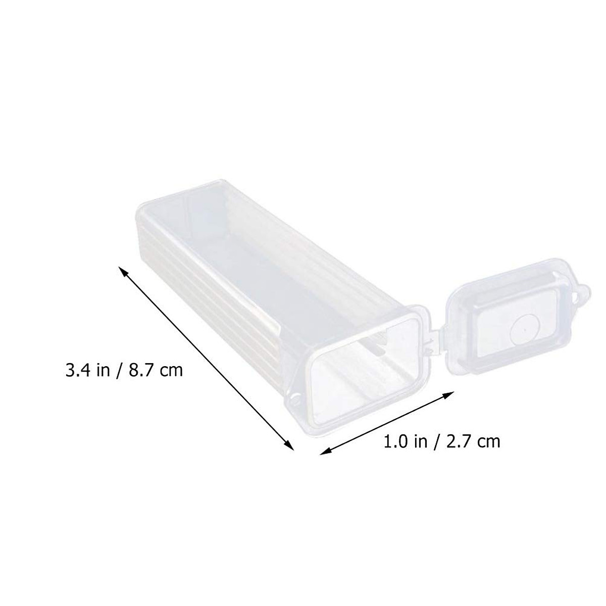 Scicalife Glass Slide Cases, 50pcs Plastic Rectangle Microscope Glass Holder Slide Box for 5 Slides, Microscope Slide Box for Laboratory Use