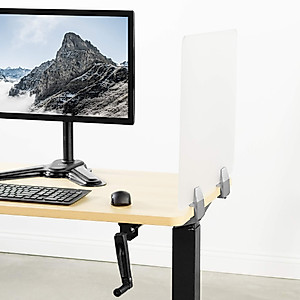 VIVO Universal Privacy Panel/Acrylic Sneeze Guard Desk Clamps, Clamps Only, Fits Desks up to 2 inches Thick, Pack of 2, Silver, PP-CP-01S