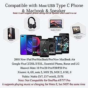 USB Type C to 3.5mm Headphone and Charger Adapter, 2-in-1 USB C to AUX Mic Jack with PD 30W Fast Charging for Stereo,Compatible with Huawei P30 20 Pro/Mate 20 Pro/Google Pixel/Samsung/OnePlus/More USB
