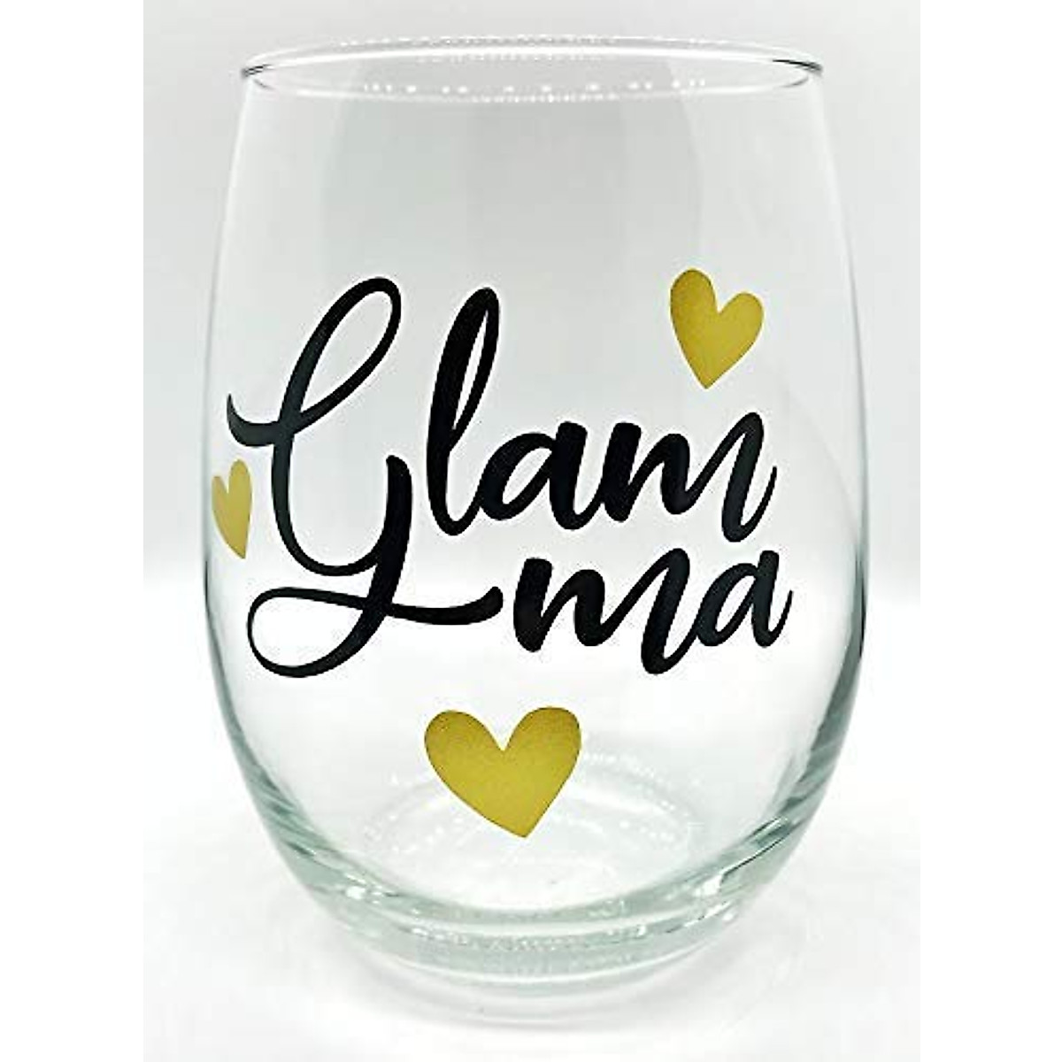 Glamma - Cute Birthday Gift for Grandma - Fancy, Glamorous, Gorgeous, Too Young To Be A, Glam-ma Glam Ma Birthday Present - Premium 21oz Stemless Wine Glass