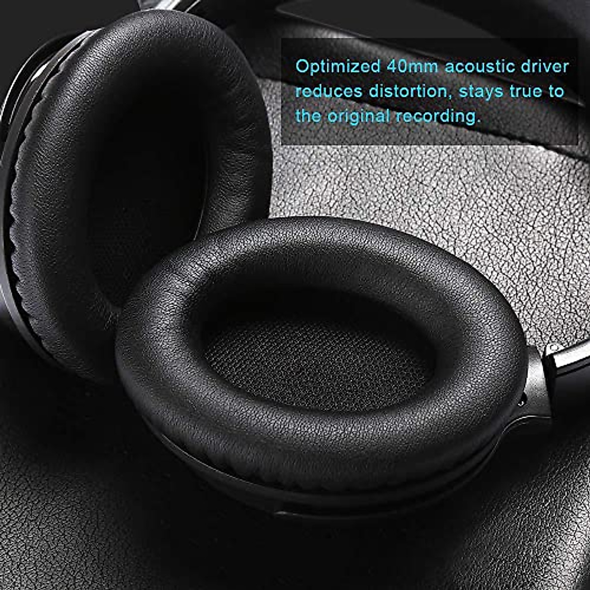 Olyre Active Noise Cancelling Wireless Headphones AN06, Bluetooth Headset Over-Ear with 40ft Range Soft Protein Earpads Hi-Fi Deep Bass 30H Playtime for Airplane/Travel/Home PC Work
