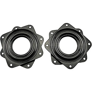 Longdex Lazy Susan Bearing 2PCS 3 Inch Square Lazy Susan Turntable Rotating Bearing Plate for DIY Project Black