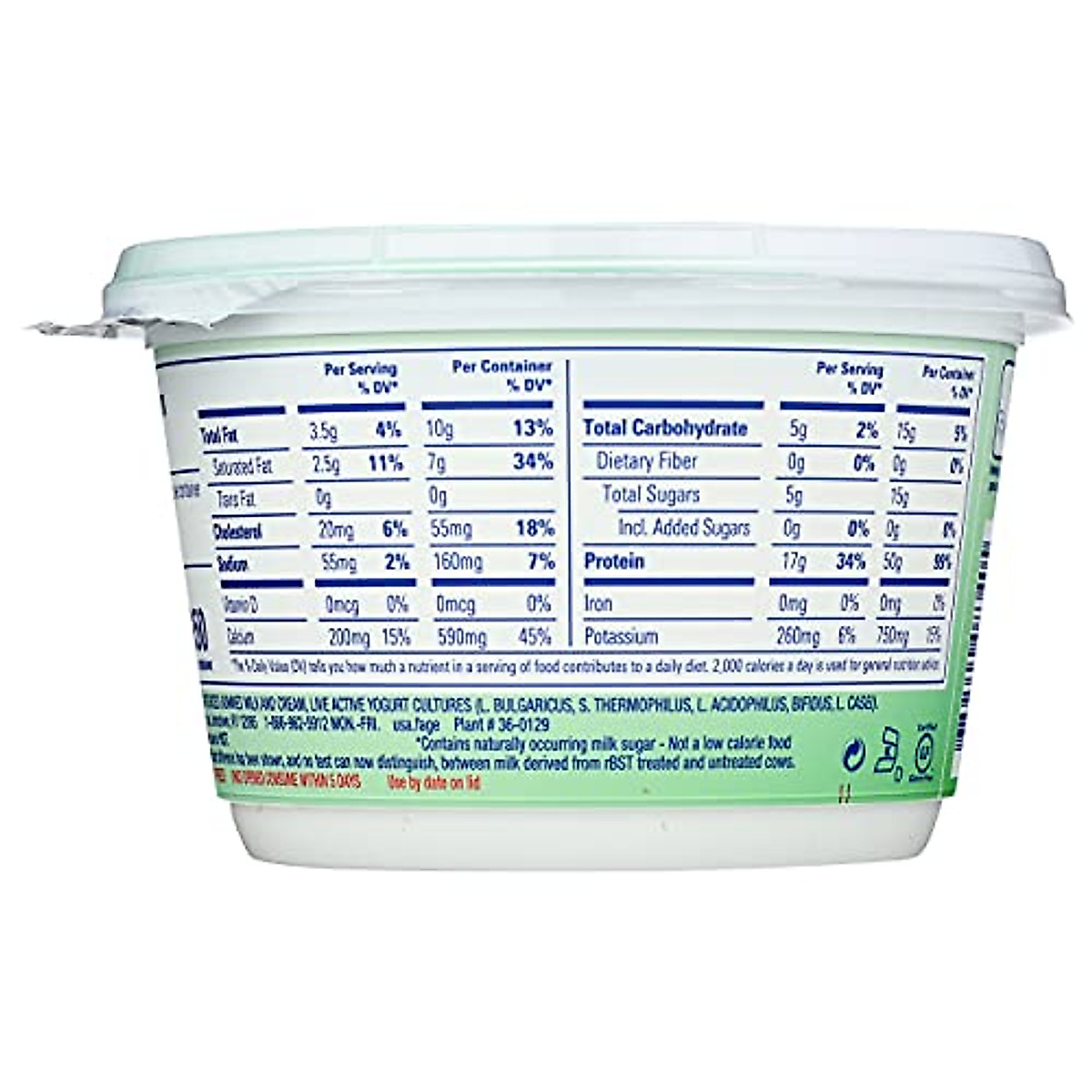 FAGE Total Greek Yogurt, 2% Reduced Fat, Plain, 16 oz