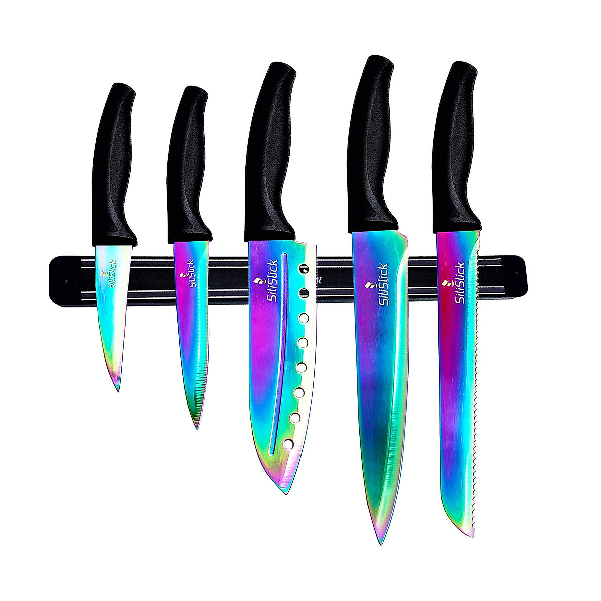 SiliSlick 12”/30.5cm Magnetic Knife Bar - Organize Kitchen Knives, Tool Holder, Utensil Organizer, Storage Rack