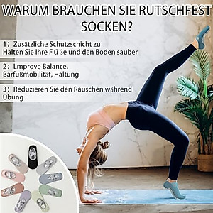 Minmex Yoga Socks for Women-1 Pairs Thin Non Slip Grip Socks with Straps for Pilates,Ballet, Dance, Barefoot Workout Blue