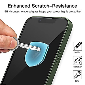 JETech Full Coverage Screen Protector for iPhone 13 mini 5.4-Inch, Black Edge Tempered Glass Film with Easy Installation Tool, Case-Friendly, HD Clear, 3-Pack