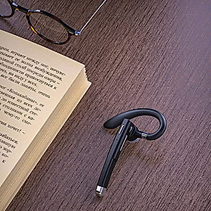 YYK-520 Noise Reduction Bluetooth-Compatible 5.0 Earphone,HiFi Business Headset with Battery Display,Premium Fidelity Sound Quality Bluetooth Headphones-Black