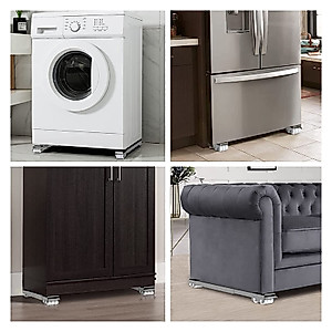 Heavy Duty Extendable Appliance Rollers Mobile Washing Machine Base Stand, 300KG 24 Wheels Extensible Appliance Roller for Washing Machines, Refrigerators, Dryers, Dishwashers