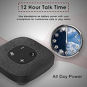 CA Essential Speakerphone SP-2000 - USB and Bluetooth Speakerphone, Clear Sound, 360 Degree Noise Cancelling Microphone with 3m Range, 66 Ft BT Wireless Range, by Cyber Acoustics