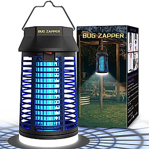 Bug Zapper Outdoor, Mosquito Zapper with LED Light, Fly Zapper Outdoor Indoor, Insect Zapper Electric Fly Traps, Plug in Mosquito Killer for Patio Yard (Manual Control)