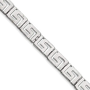 Solid Sterling Silver Greek Key Bracelet
