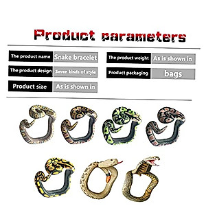 Toyvian Eco Friendly Toys Realistic Fake Snake Halloween Snake Toy Simulation Snake Bracelet Halloween Toys Scary Prank Toy for Women Halloween Party Snake Toy Model
