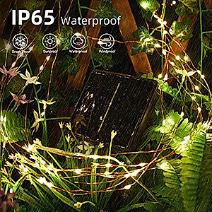 Solar Lights Outdoor Garden, 200 LED 10 Strand Watering Can Light, Waterproof Solar Waterfall Lights with 8 Lighting Modes for Patio Yards Pathway Tree Vines Lawn Holiday Party Decor