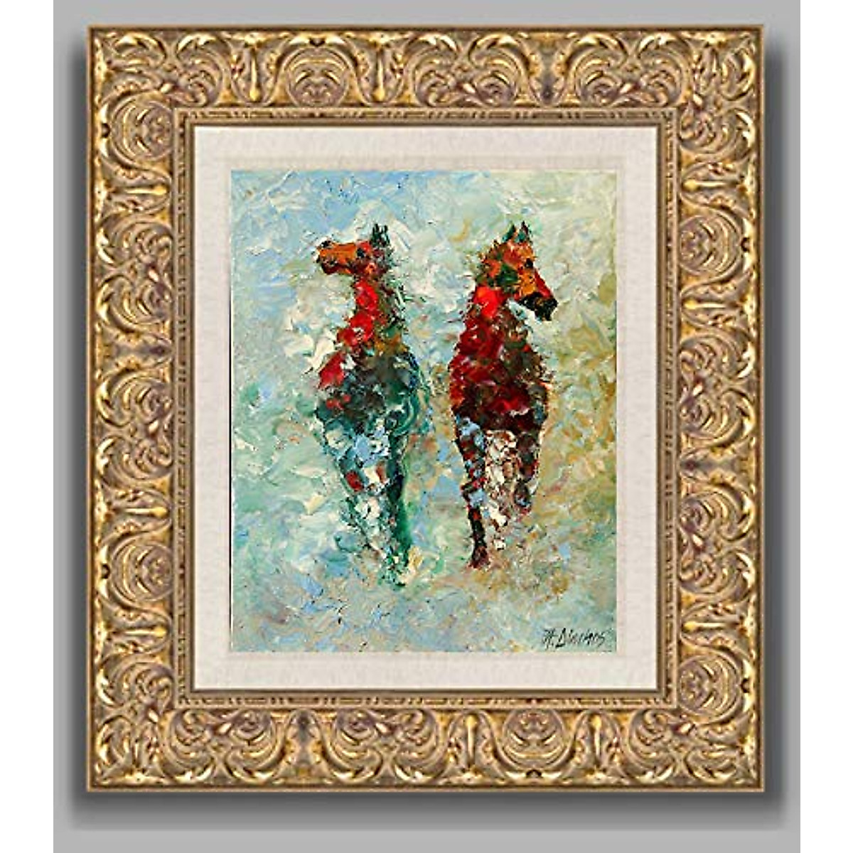 SOLD Listen To The Wind, Equine Horse Painting By Internationally Renown Impressionist Palette Knife Artist Andre Dluhos