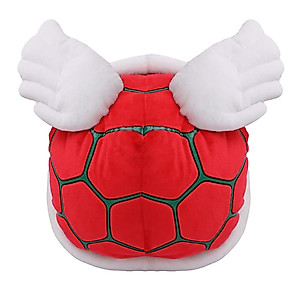RGVV Koopa Paratroopa Backpack with White Wings Turtle Shell Red Soft Stuffed Cartoon Plush Toys 12“ (Red Troopa)