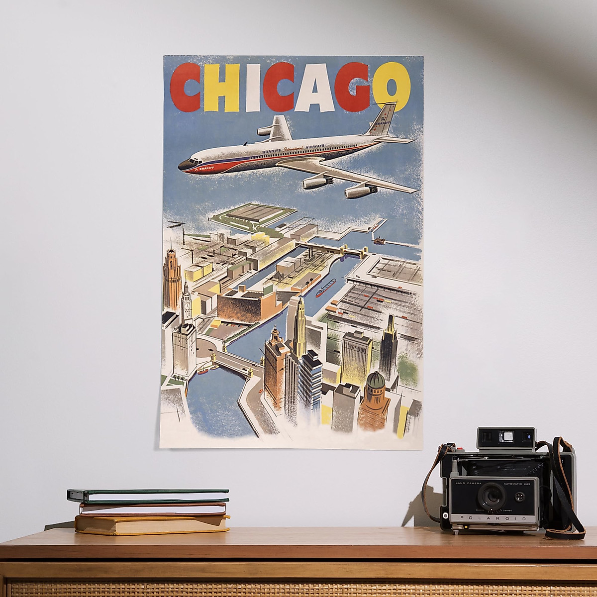 Chicago, Illinois Poster, Chicago By Air (16x24 Giclee Gallery Art Print, Vivid Textured Wall Decor)
