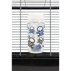 Lixit Wide Mouth BPA-Free Cage Water Bottles for Rabbits, Ferrets, Guinea Pigs, Rats, Chinchillas, Hamsters, Mice, Hedgehogs, Gerbils and Other Small Animals. (Skulls, 16 Ounce)