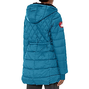 Canada Weather Gear Women's Midweight Long Glacier Shield Jacket, Peacock Black, Small