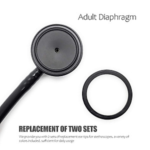 Healvian 2 Sets Accessories Ear Plugs Silicone Replacement Earplugs Ear Tips Replacement Earpiece Replacement Large Diaphragm Cover Adult Diaphragm Earbuds Skull PVC