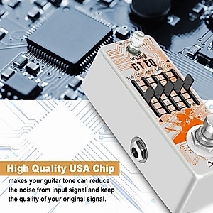 Amuzik EQ Pedal 5 Band Equalizer Effects Pedal Analog Graphic Equalization Guitar Effects Pedals ±18dB Range