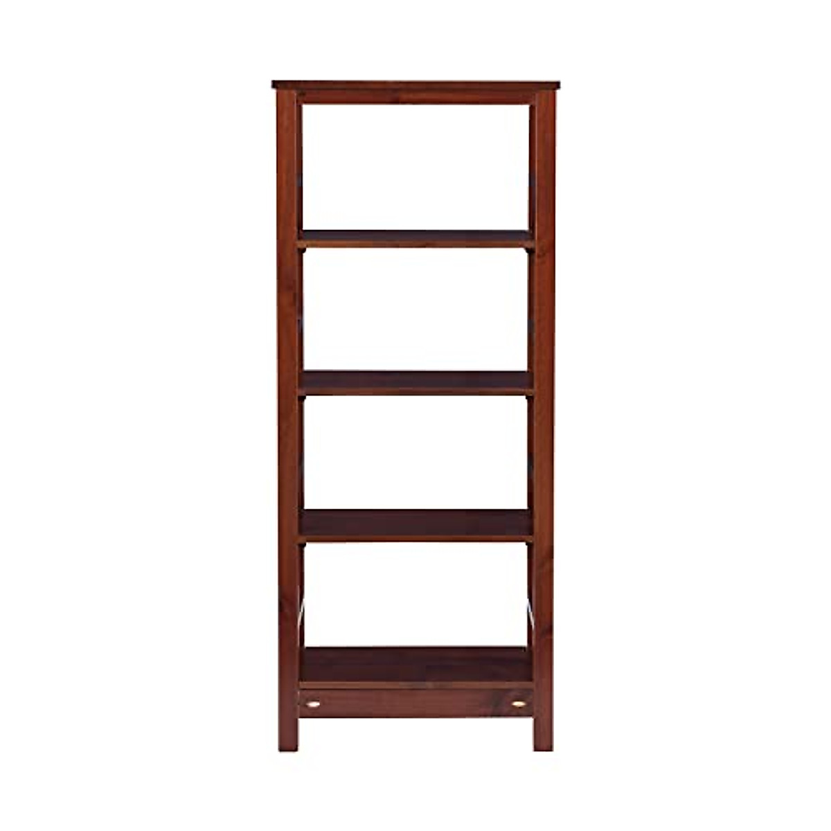 Linon Home Dcor Linon Titan, Antique Tobacco Bookcase, 24.57"w x 12.2"d x 54.45"h,