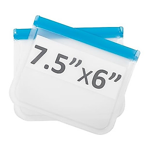 Rupert and Jeoffrey's Trading Co. [10 ct] Sandwich Size Reusable Zipper Freezer Bags