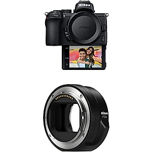 Nikon Z50 Compact Mirrorless Digital Camera Body with Nikon Mount Adapter FTZ II (International Version)