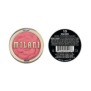 Milani Rose Powder Blush - Wild Rose (0.6 Ounce) Cruelty-Free Blush - Shape, Contour & Highlight Face with Matte or Shimmery Color