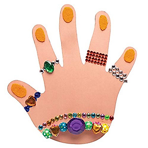 Baker Ross AW759 Skin Tone Hand Cut Outs - Pack of 56, Kids Construction Paper, Card Classroom Supplies, Hand Skin Color Cut Outs