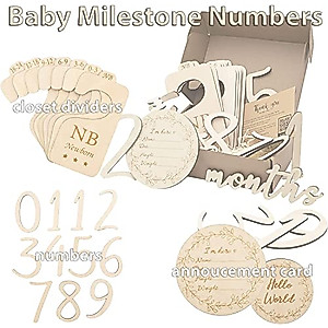 Baby Gifts Sets - Baby Closet Dividers for 0 to 24 Months, Baby Monthly Milestones, Numbers, Months Ideal for Baby Shower,Keepsake Bag for Nursery, Newborn Gift Set,Baby Nursery Decor