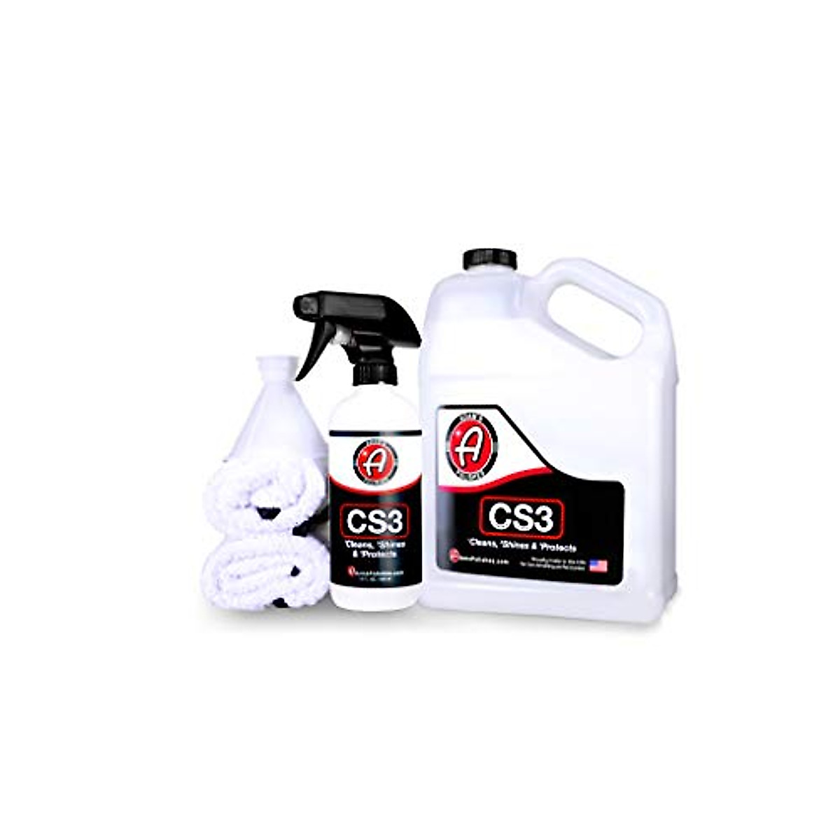 Adam’s CS3 Clean, Shine, & Protect | Ultimate Top Coat Waterless Wash & Wax Ceramic Spray Coating | All-in-One Cleaner, Polish, Hydrophobic Polymer Paint Sealant Protection (12oz) (Collection)