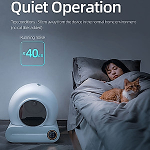 Cat Automatic Smart Self-Cleaning Cat Litter Box,Cat Litter Cleaning Robot with 65L+9L Large Capacity, App Control Smart for Multiple Cats