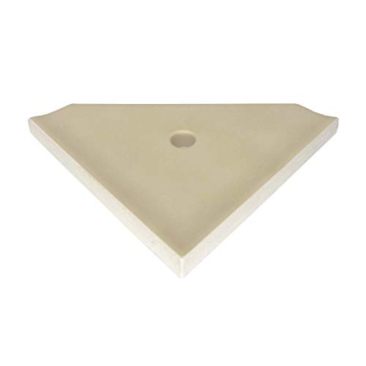 Questech Décor 8 Inch Corner Shower Shelf and 5 Inch Shower Caddy Foot Rest, Geo Flatback Wall Mounted Bathroom Shower Organizer, Sand Matte