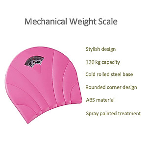 Analog Bathroom Scale 287lb/130kg Capacity Extra Large Mechanical Dial Heavy Duty Professional Accurate Body Weight Scales