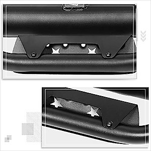 Universal 36" Wide X 4" OD Black Steel Trailer Towing Drop Hitch Step Bar Rear Bumper Guard Fits 2 Inch Receiver
