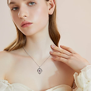 Plesitep Pentagram Necklace Sterling Silver Pentacle Wiccan Tetragrammaton Necklace Gift for Women