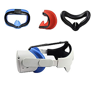 NUMONE VR Face Cover and for Oculus Quest 2, Silicone Eye Pad Compatible for Oculus Quest 2 VR Sweatproof Lightproof Silicone Cover Eye Pad