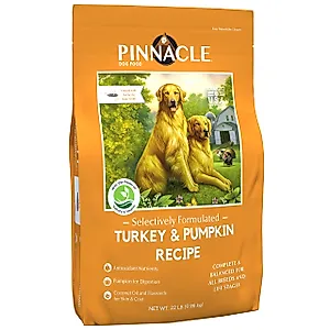 Pinnacle Pet Pinnacle Turkey & Pumpkin Dry Dog Food 22 lb, Infused with Broth